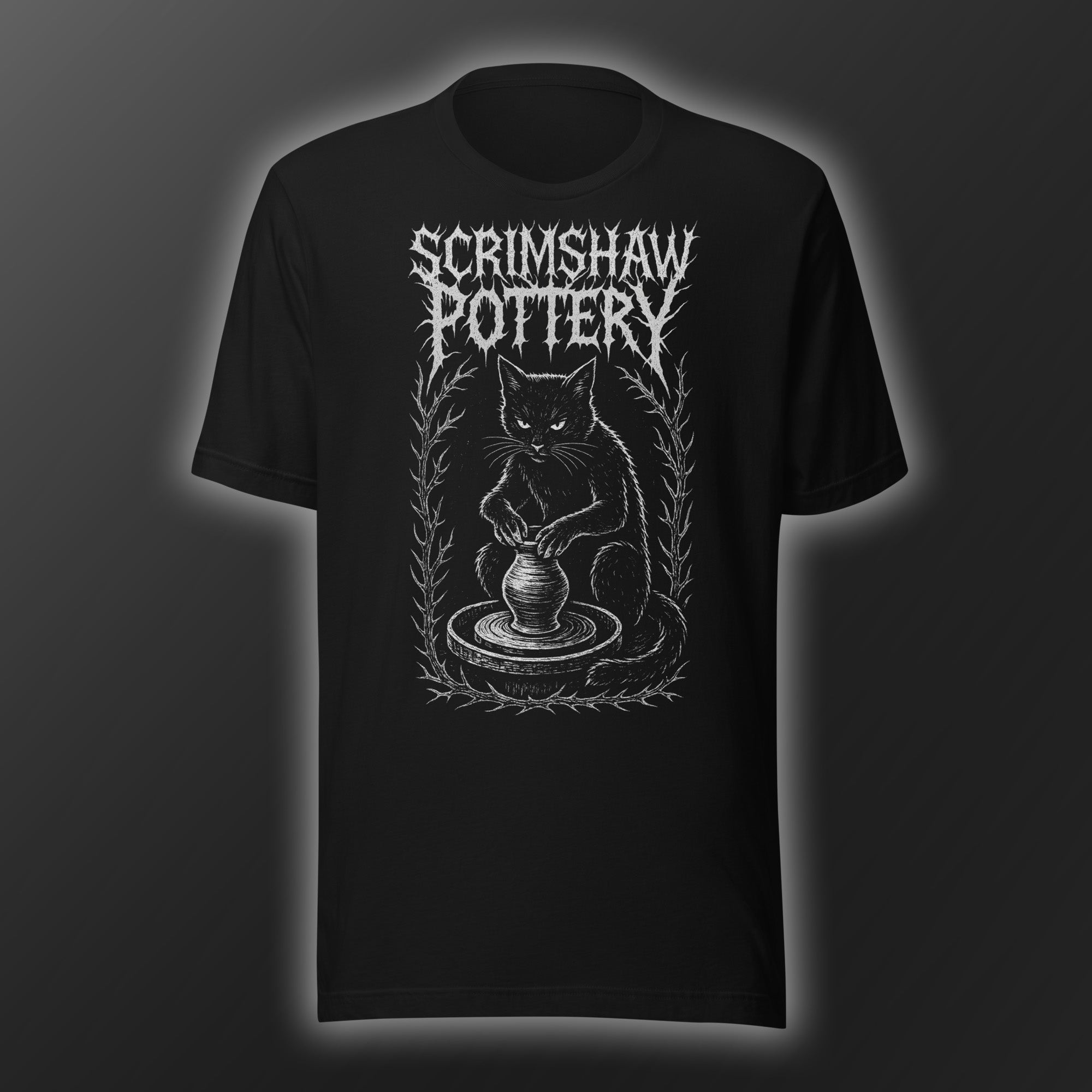 The Black Cat Potter t-shirt – Scrimshaw Pottery